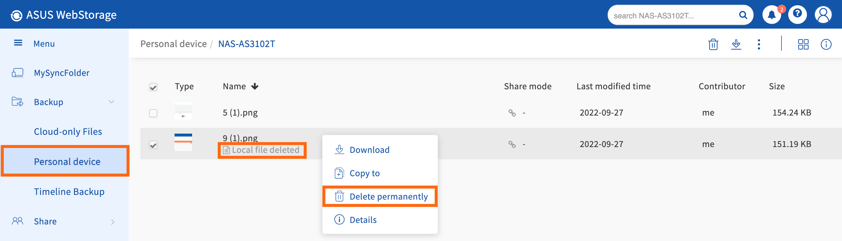 How to sync files between ASUSTOR NAS and ASUS WebStorage? – ASUS ...