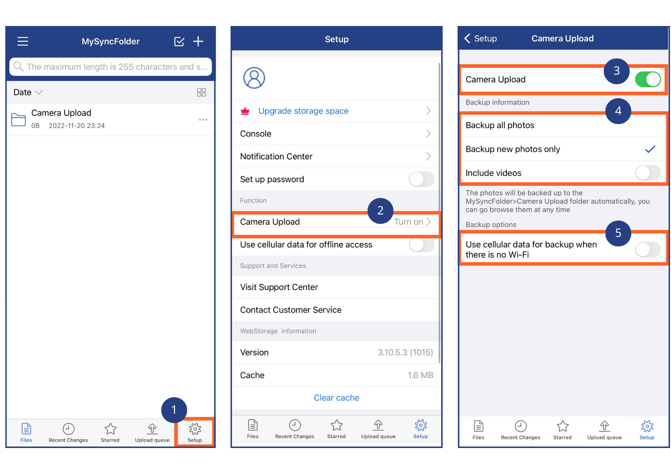 How to use camera upload – ASUS WebStorage Support Center