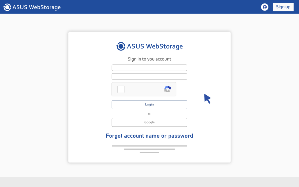 If you forget your account name or password – ASUS WebStorage Support Center